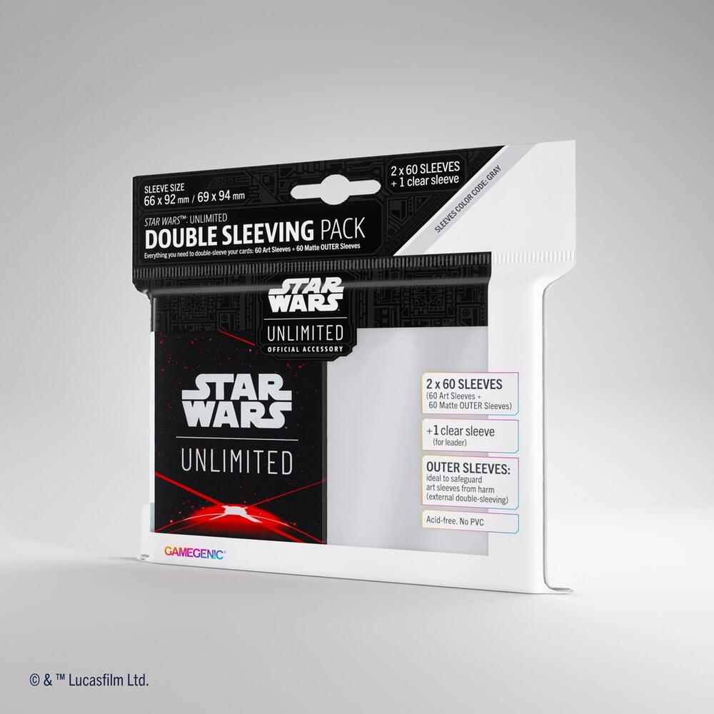 Star Wars: Unlimited Double Sleeving Pack - Card Back Red - GameGenic ...
