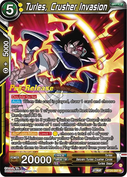 Turles, Crusher Invasion - Beyond Generations Pre-Release Cards ...