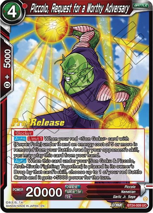 Piccolo, Request for a Worthy Adversary - Beyond Generations Pre ...