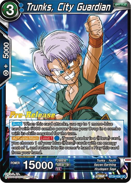 Trunks, City Guardian - Beyond Generations Pre-Release Cards - Dragon ...