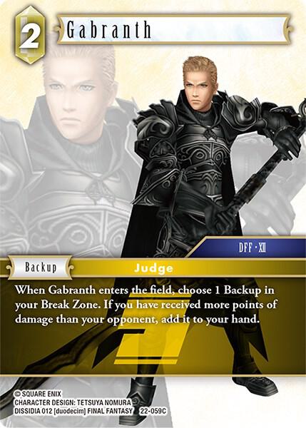 Gabranth - Hidden Hope - Final Fantasy TCG - TCGplayer.com