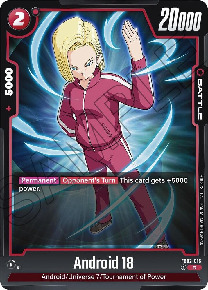 Android 18 - FB02-016 - Blazing Aura - Dragon Ball Super: Fusion World ...
