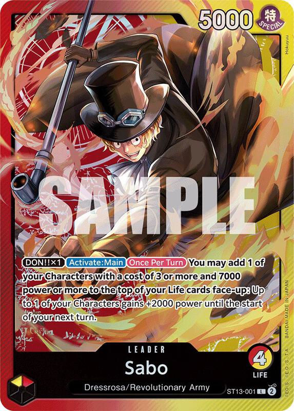 Sabo (001) - Ultra Deck: The Three Brothers - One Piece Card Game ...