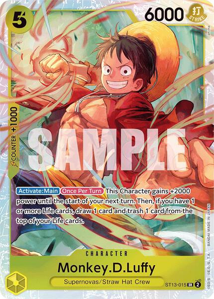 Monkey.D.Luffy (015) - Ultra Deck: The Three Brothers - One Piece Card ...
