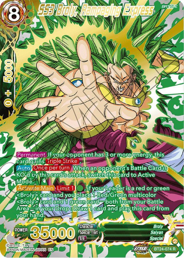 SS3 Broly, Rampaging Express (Collector Booster Gold) - Beyond ...