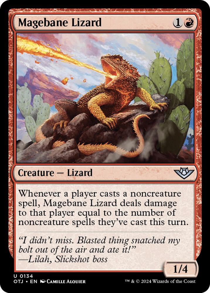 Magebane Lizard - Outlaws of Thunder Junction - Magic: The Gathering ...