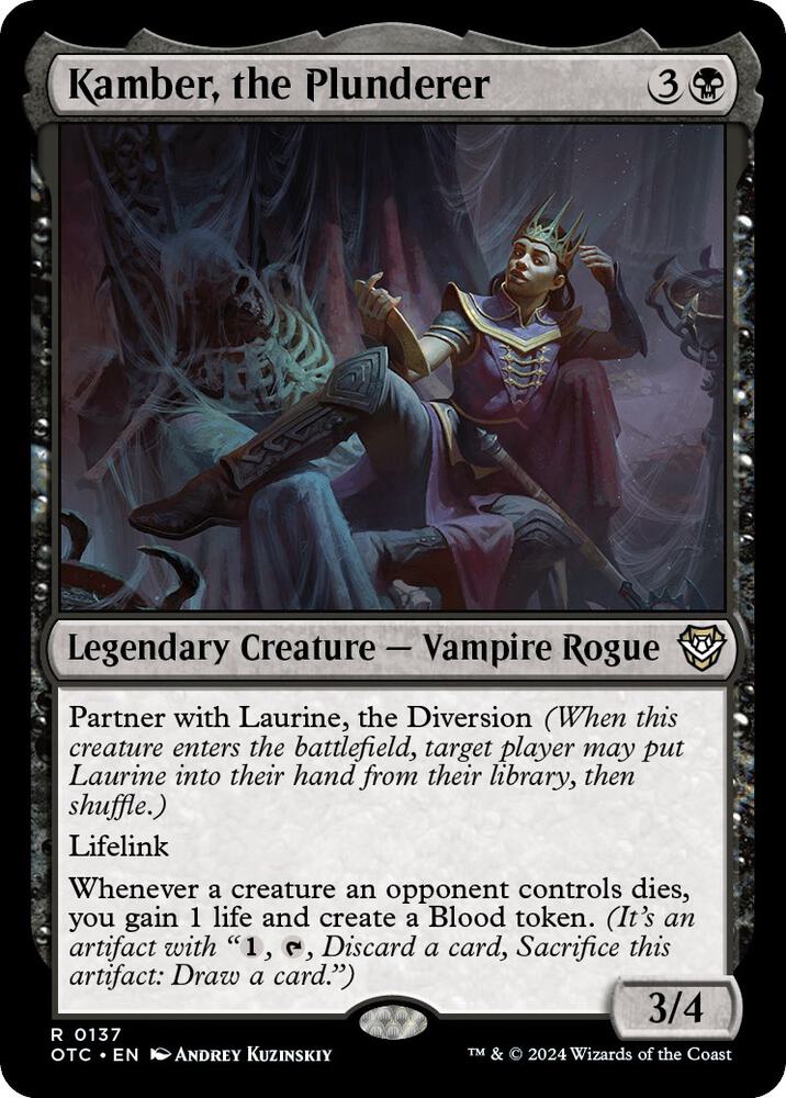 Kamber, the Plunderer - Commander: Outlaws of Thunder Junction - Magic ...