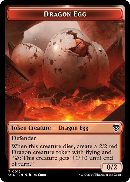 Dragon Egg // Dragon Double-Sided Token - Commander: Outlaws of Thunder ...