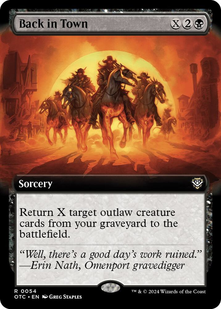 Back in Town (Extended Art) - Commander: Outlaws of Thunder Junction ...