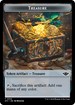Dragon Elemental // Treasure Double-Sided Token - Commander: Outlaws of ...