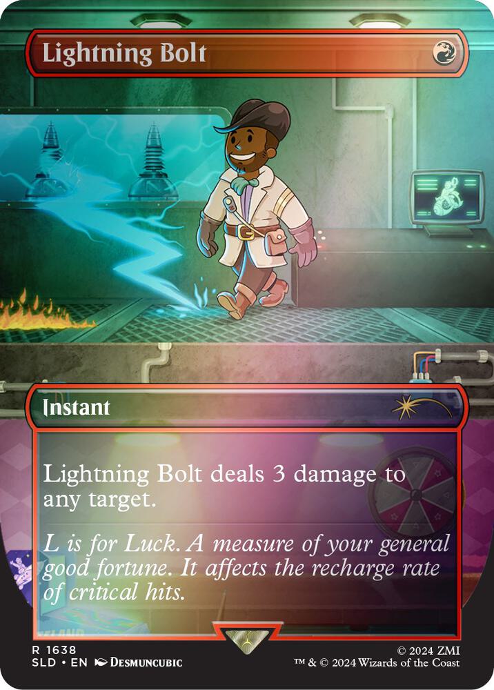 Lightning Bolt (1638) (Rainbow Foil) - Secret Lair Drop Series - Magic: The Gathering ...