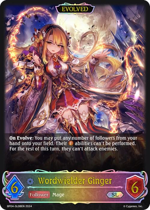 Wordwielder Ginger (Evolved) (SL) - BP04: Cosmic Mythos - Shadowverse: Evolve