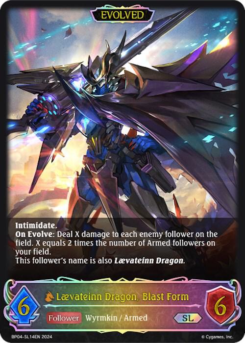 Laevateinn Dragon, Blast Form (Evolved) (SL) - BP04: Cosmic Mythos - Shadowverse: Evolve ...