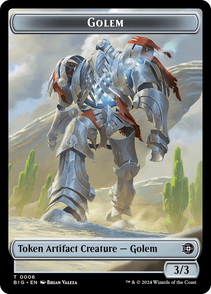 Golem // Plot Double-Sided Token - Outlaws of Thunder Junction: The Big Score - Magic: The ...