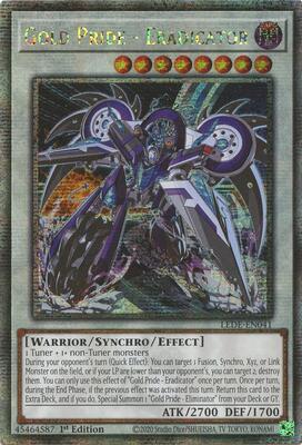 Gold Pride - Eradicator (Quarter Century Secret Rare) - Legacy of Destruction - YuGiOh ...
