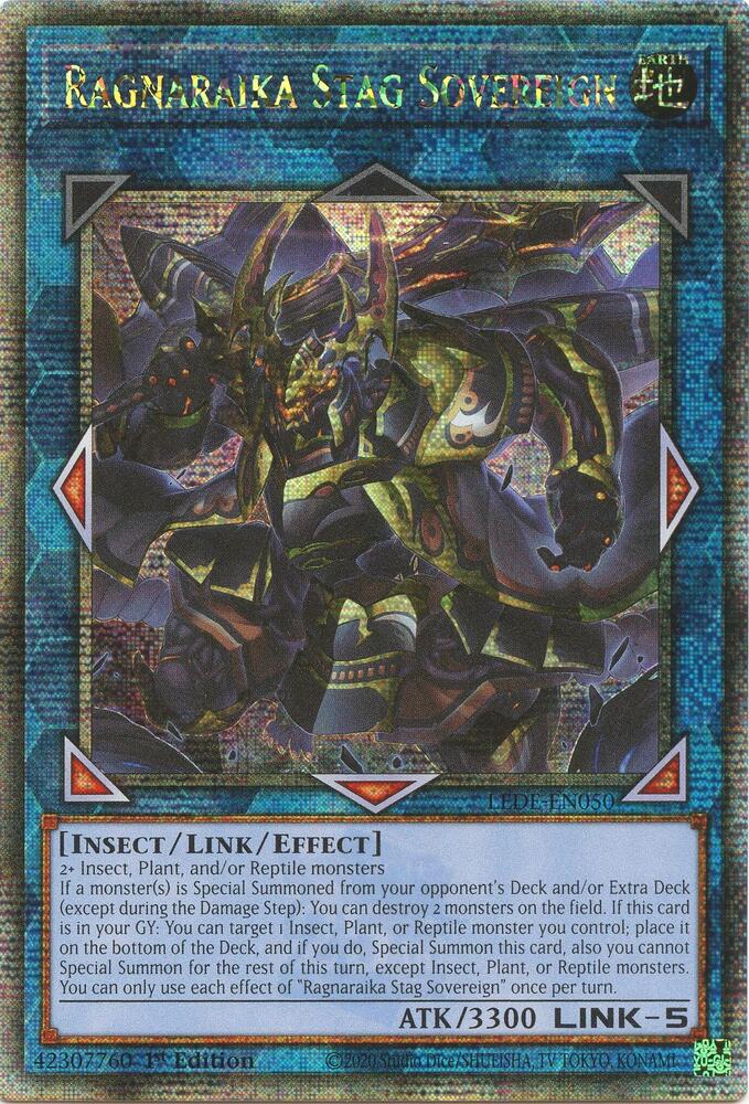 Ragnaraika Stag Sovereign (Quarter Century Secret Rare) - Legacy of Destruction - YuGiOh ...