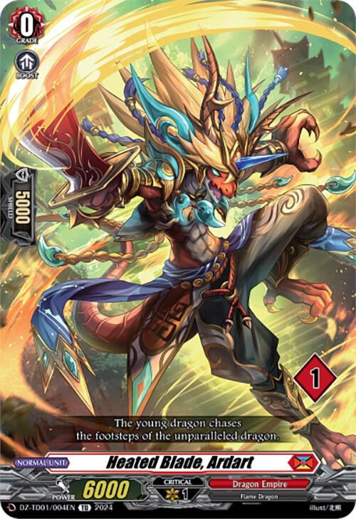 Heated Blade, Ardart (1) - DZ-TD01: Start Up Trial Deck "Dragon Empire" - Cardfight Vanguard ...