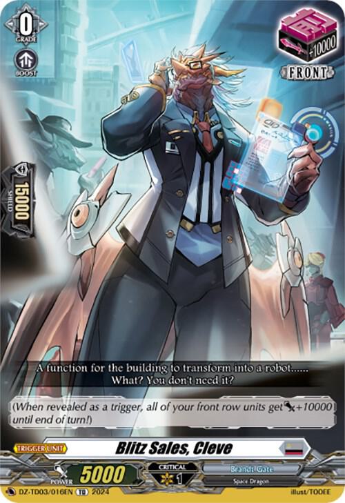 Blitz Sales, Cleve - DZ-TD03: Start Up Trial Deck "Brandt Gate" - Cardfight Vanguard