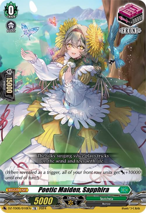 Poetic Maiden, Sapphira - DZ-TD05: Start Up Trial Deck "Stoicheia" - Cardfight Vanguard ...