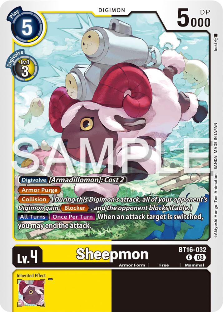 Sheepmon - Beginning Observer - Digimon Card Game