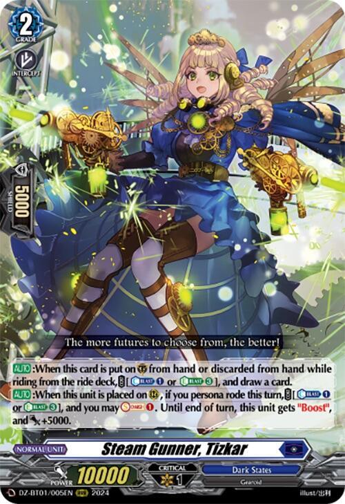 Steam Gunner, Tizkar - DZ-BT01: Fated Clash - Cardfight Vanguard - TCGplayer.com