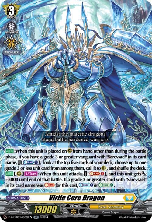 Virile Core Dragon - DZ-BT01: Fated Clash - Cardfight Vanguard - TCGplayer.com