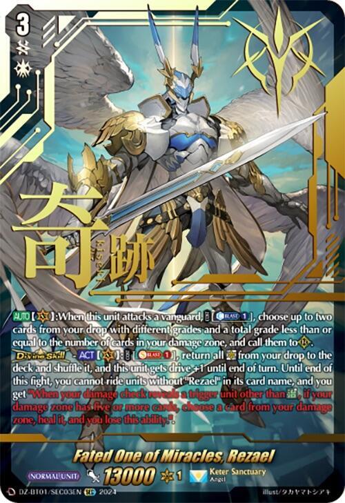 Fated One of Miracles, Rezael (SEC) - DZ-BT01: Fated Clash - Cardfight Vanguard - TCGplayer.com