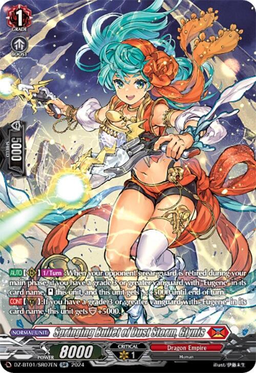 Springing Bullet of Dust Storm, Glynis (SR) - DZ-BT01: Fated Clash - Cardfight Vanguard