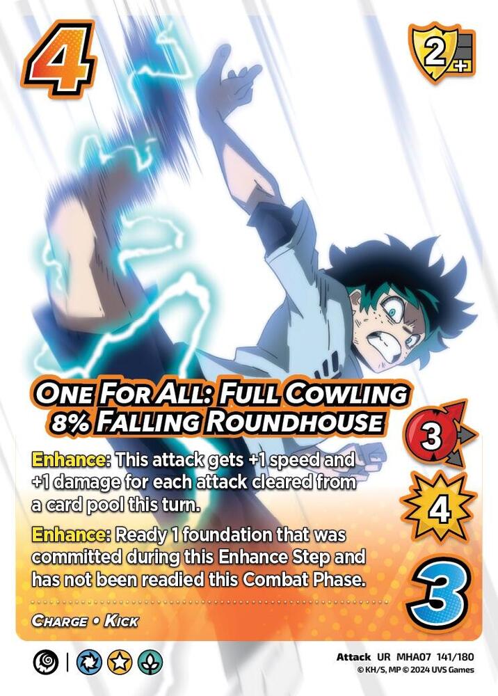 One For All: Full Cowling 8% Falling Roundhouse - UniVersus: My Hero ...
