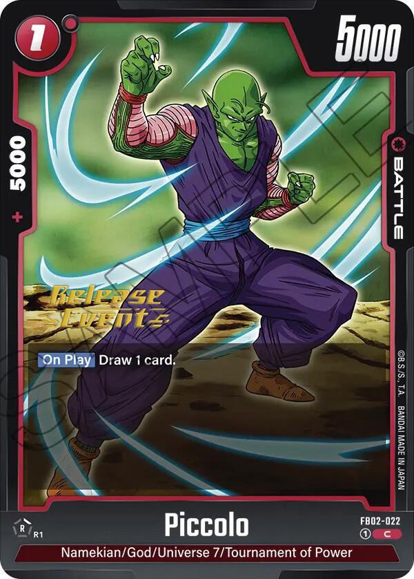 Piccolo - FB02-022 - Blazing Aura Release Event Cards - Dragon Ball ...