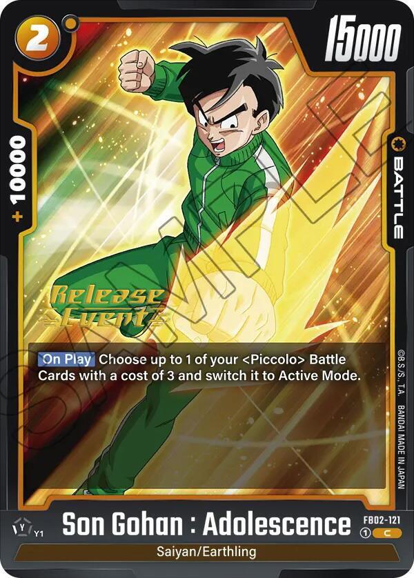Son Gohan : Adolescence - FB02-121 - Blazing Aura Release Event Cards ...