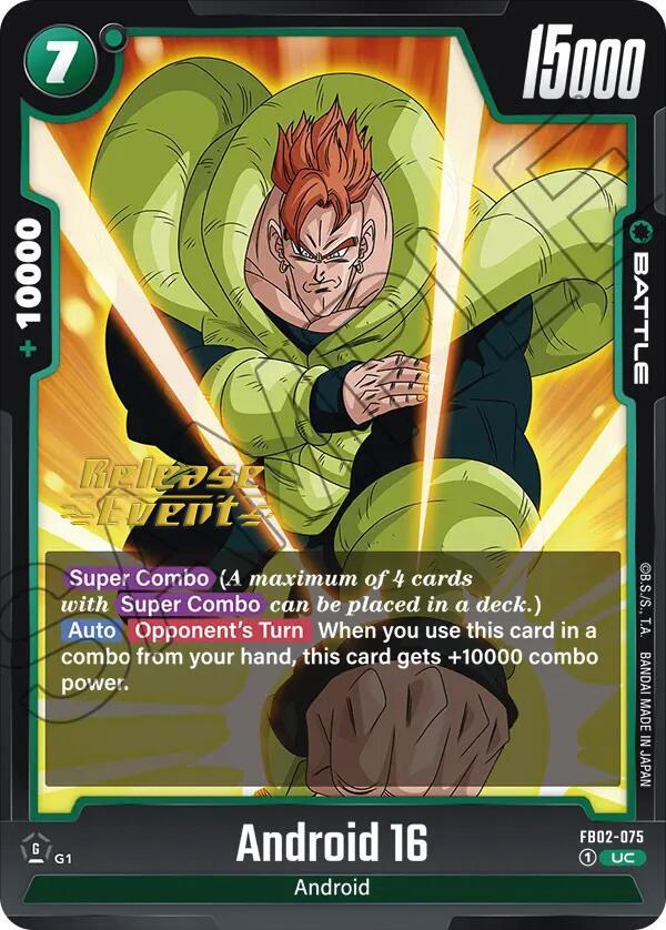 Android 16 - Blazing Aura Release Event Cards - Dragon Ball Super: Fusion World - TCGplayer.com