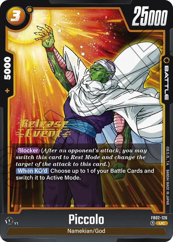 Piccolo - FB02-126 - Blazing Aura Release Event Cards - Dragon Ball Super: Fusion World ...