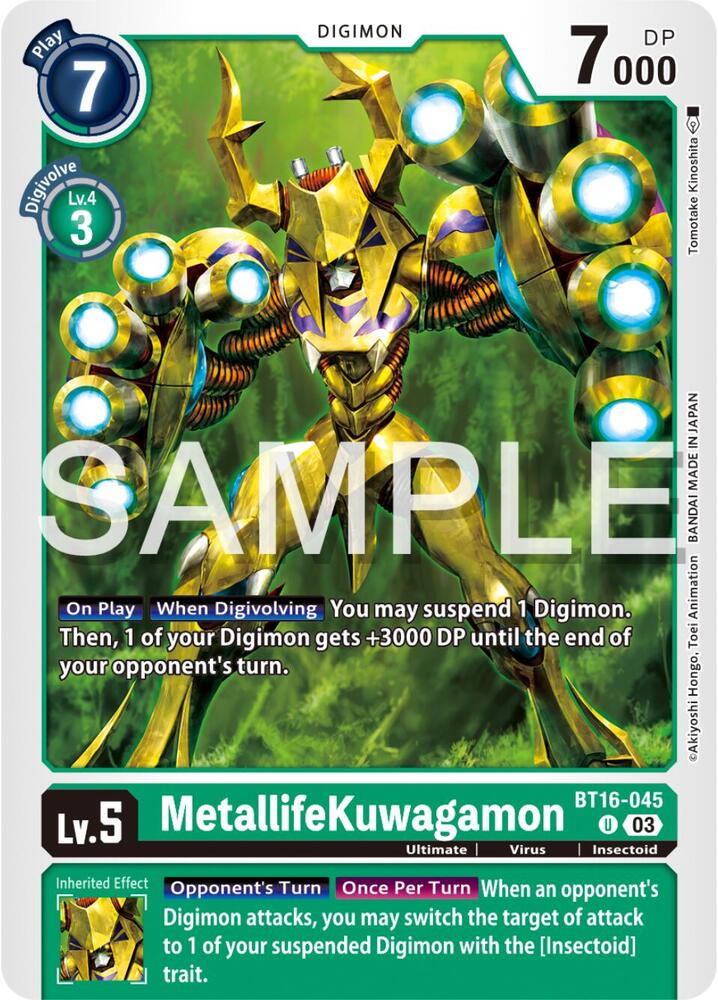 MetallifeKuwagamon - Beginning Observer - Digimon Card Game