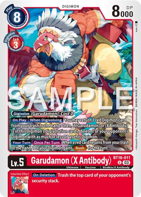 Garudamon (X Antibody) - Beginning Observer - Digimon Card Game ...
