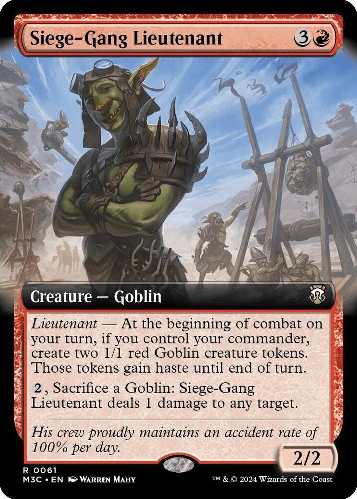 Siege-Gang Lieutenant (Extended Art) - Commander: Modern Horizons 3 ...