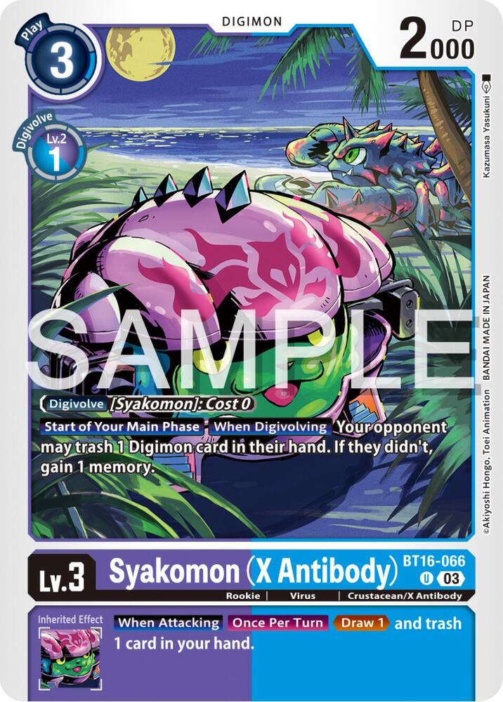 Syakomon (X Antibody) - Beginning Observer - Digimon Card Game ...