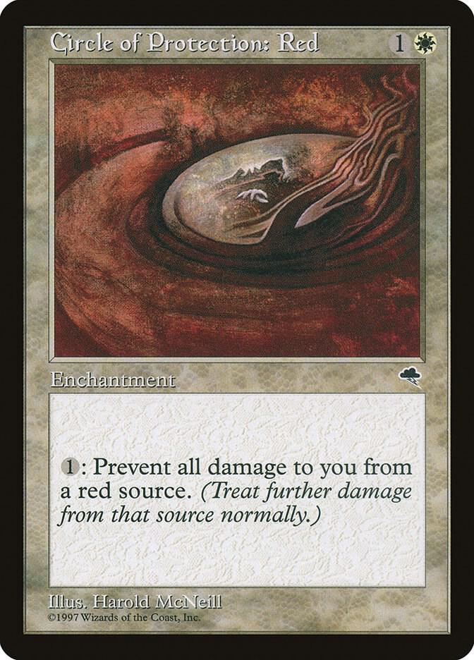 Circle of Protection: Red - Tempest - Magic: The Gathering