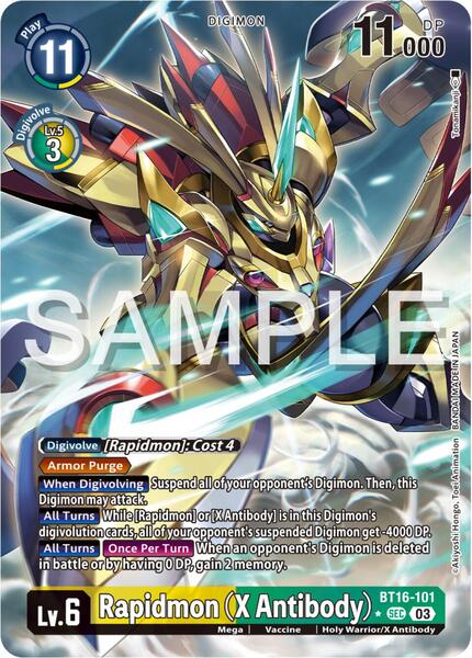 Rapidmon (X Antibody) (Alternate Art) - Beginning Observer - Digimon ...