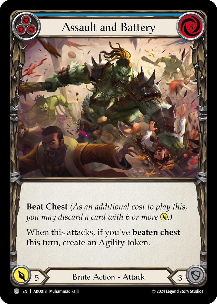Assault and Battery (Blue) - Armory Deck: Kayo - Flesh and Blood TCG