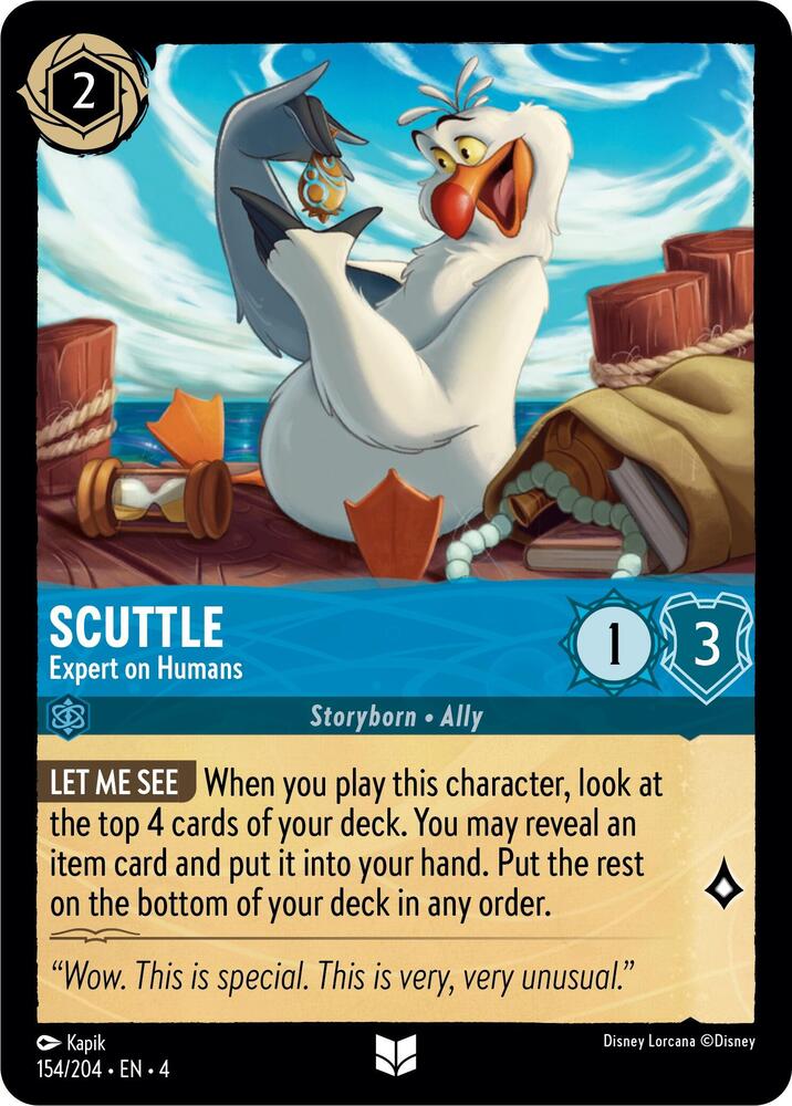 Scuttle - Expert on Humans - Ursula's Return - Disney Lorcana ...