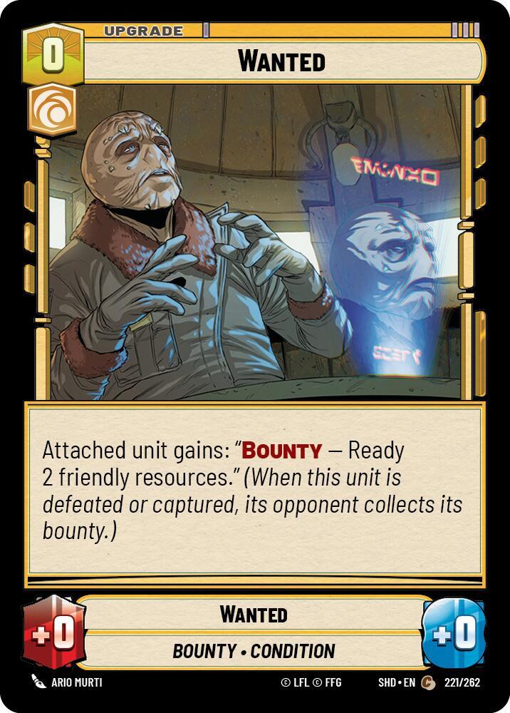 Wanted - Shadows of the Galaxy - Star Wars: Unlimited - TCGplayer.com