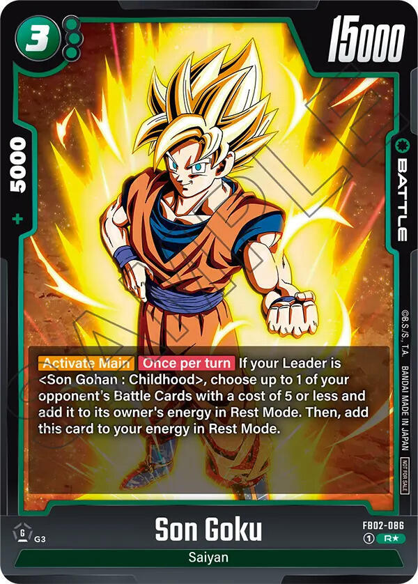 Son Goku - FB02-086 (Championship Pack 01) - Tournament and Championship Promos - Dragon Ball ...