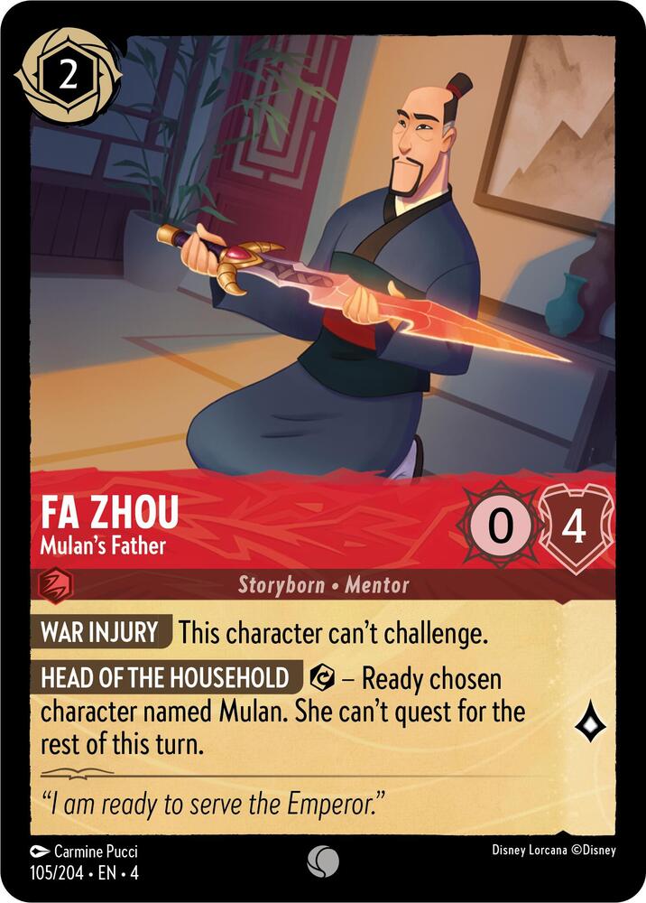 Fa Zhou - Mulan's Father - Ursula's Return - Disney Lorcana - TCGplayer.com