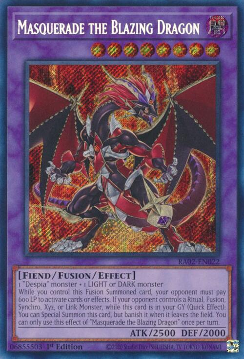 Masquerade the Blazing Dragon (Secret Rare) - 25th Anniversary Rarity Collection II - YuGiOh ...