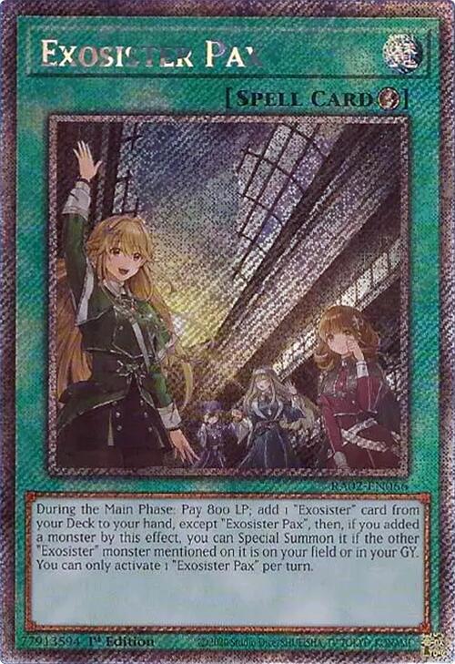 Exosister Pax (Platinum Secret Rare) - 25th Anniversary Rarity Collection II - YuGiOh ...