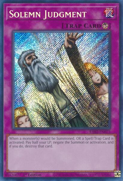 Solemn Judgment (Secret Rare) - 25th Anniversary Rarity Collection II ...