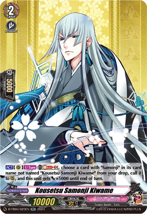 Kousetsu Samonji Kiwame - D-TB04: Touken Ranbu ONLINE 2023 - Cardfight Vanguard - TCGplayer.com