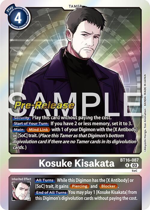 Kosuke Kisakata - Beginning Observer Pre-Release Cards - Digimon Card ...