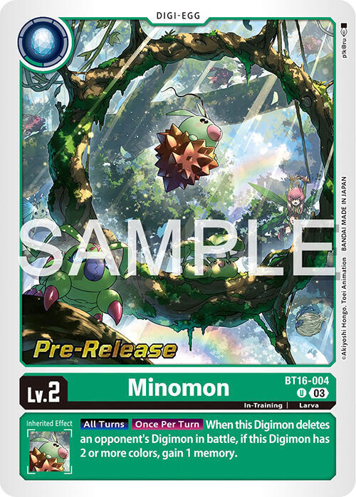 Minomon - Beginning Observer Pre-Release Cards - Digimon Card Game ...